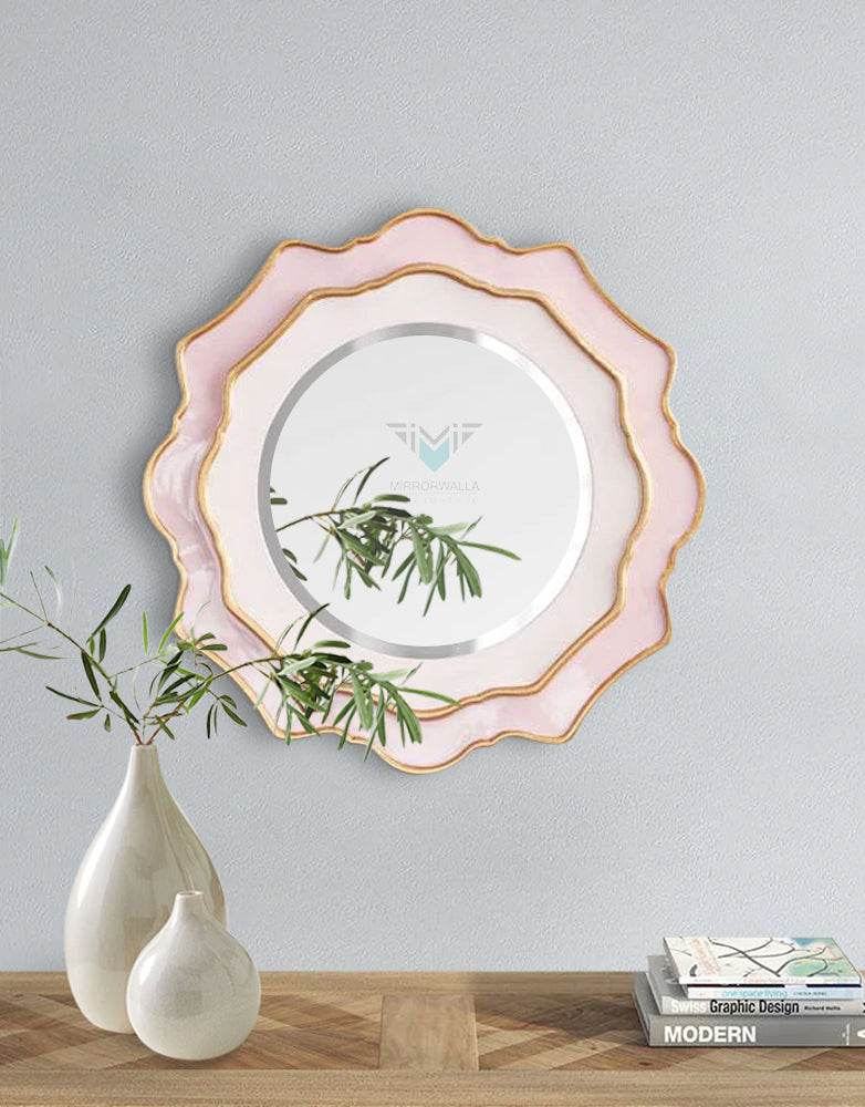 Bae's Pink Decorative Mirror | Colorful Mirrors - Mirrorwalla