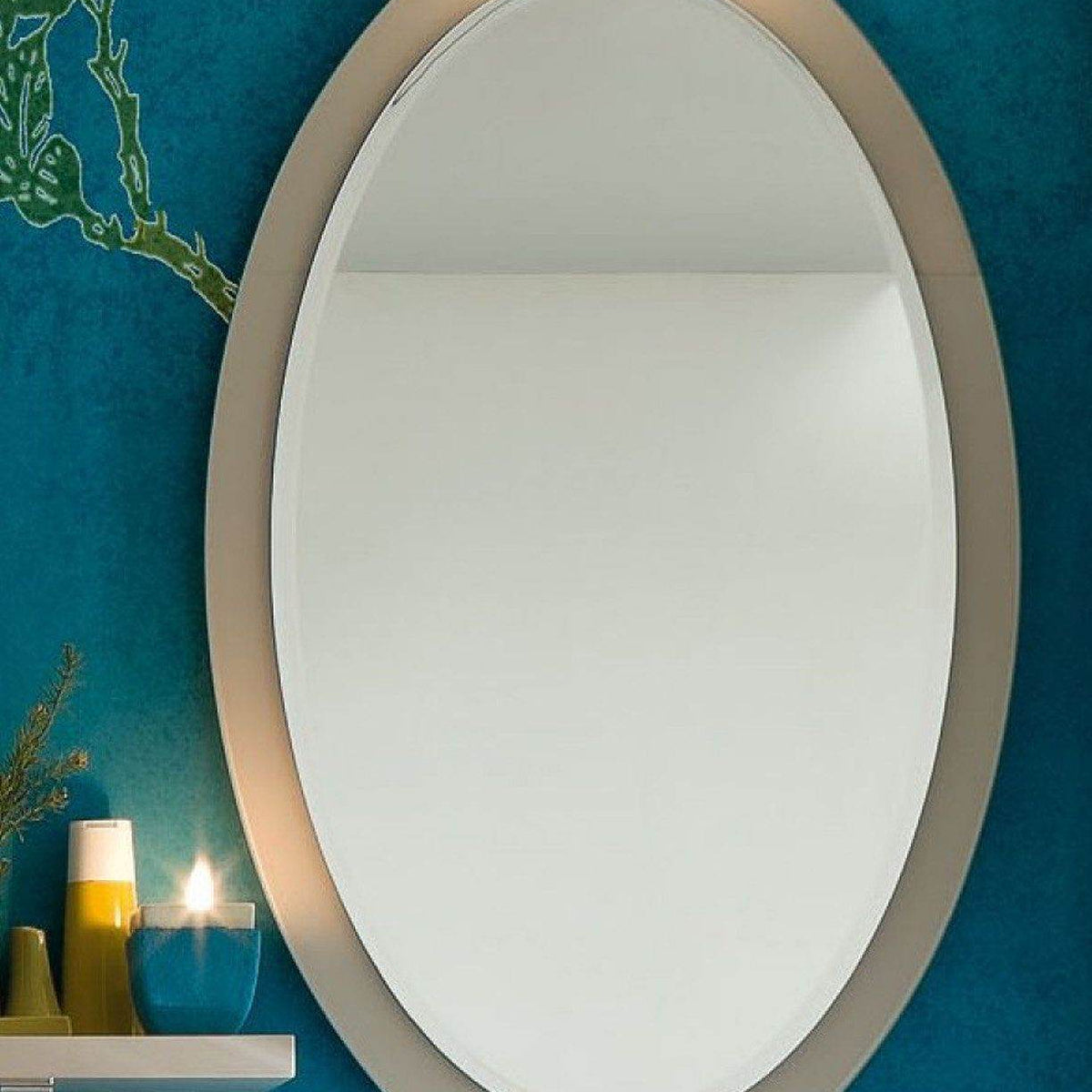 Oval Shape Mirror | Colorful Bathroom Mirrors - Mirrorwalla