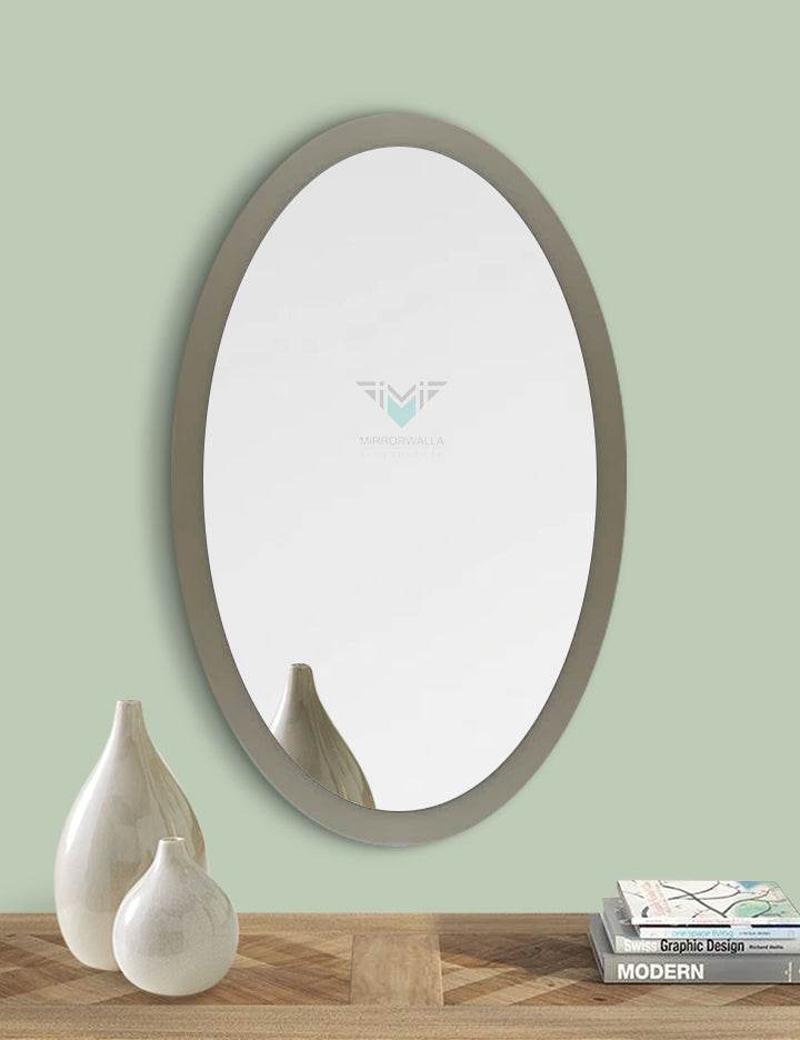 Oval Shape Mirror | Colorful Bathroom Mirrors - Mirrorwalla