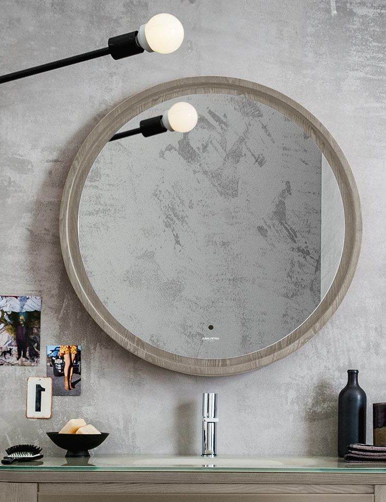 Decorative Wooden Mirror | Round Shape Mirror - Mirrorwalla