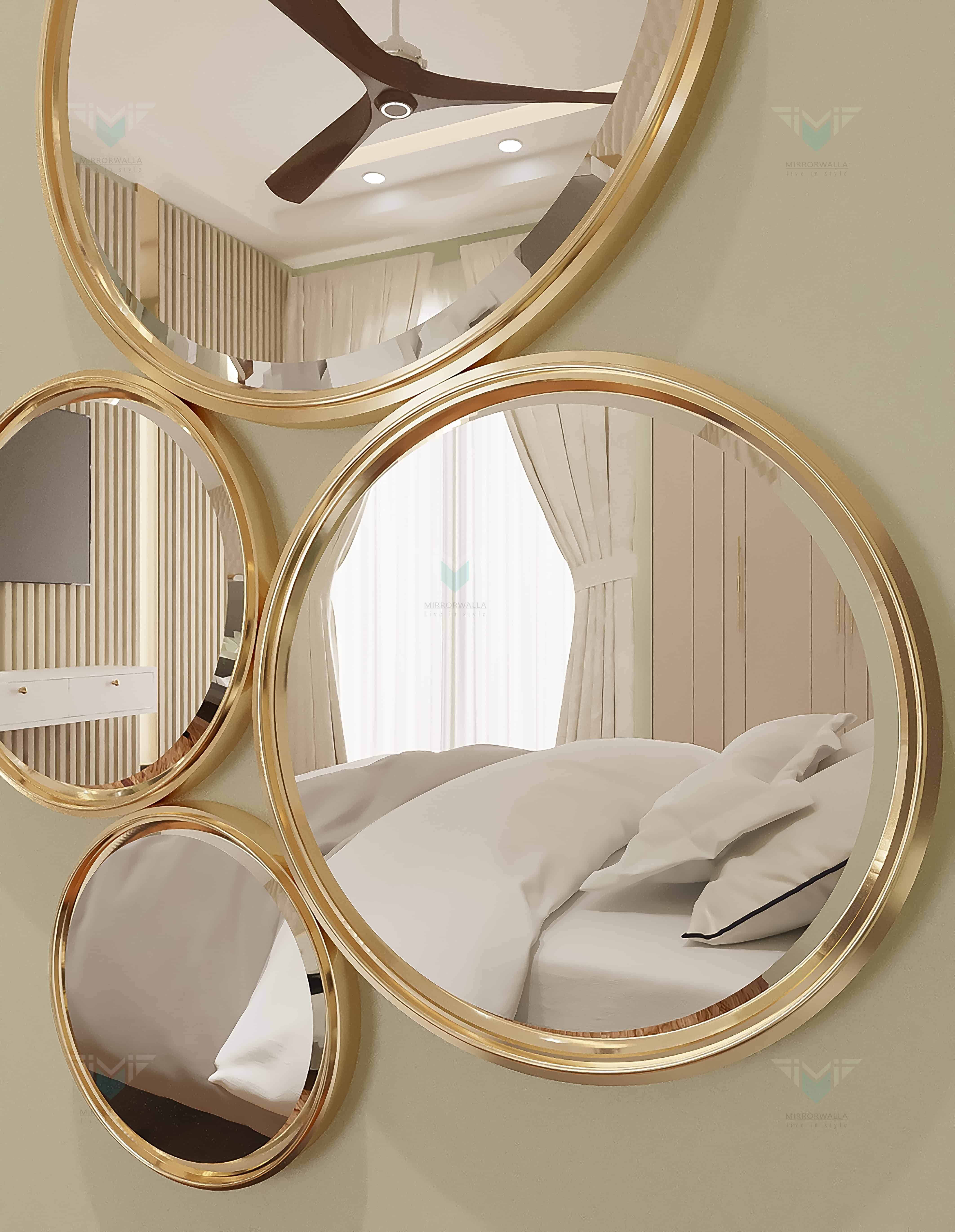 Bubble Blast Decorative Mirror| Metal Frame Mirrors - Mirrorwalla