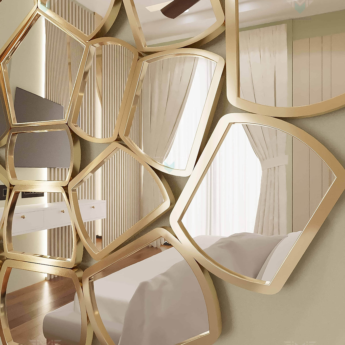 Decorative Wall Mirror | Round Shape Mirror - Mirrorwalla