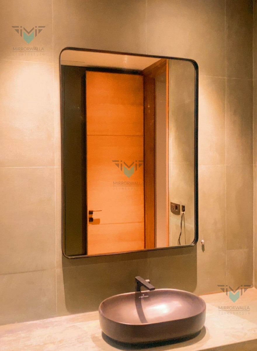 Enzo Black Backlit Pvd Mirror With Dfogger – Mirrorwalla