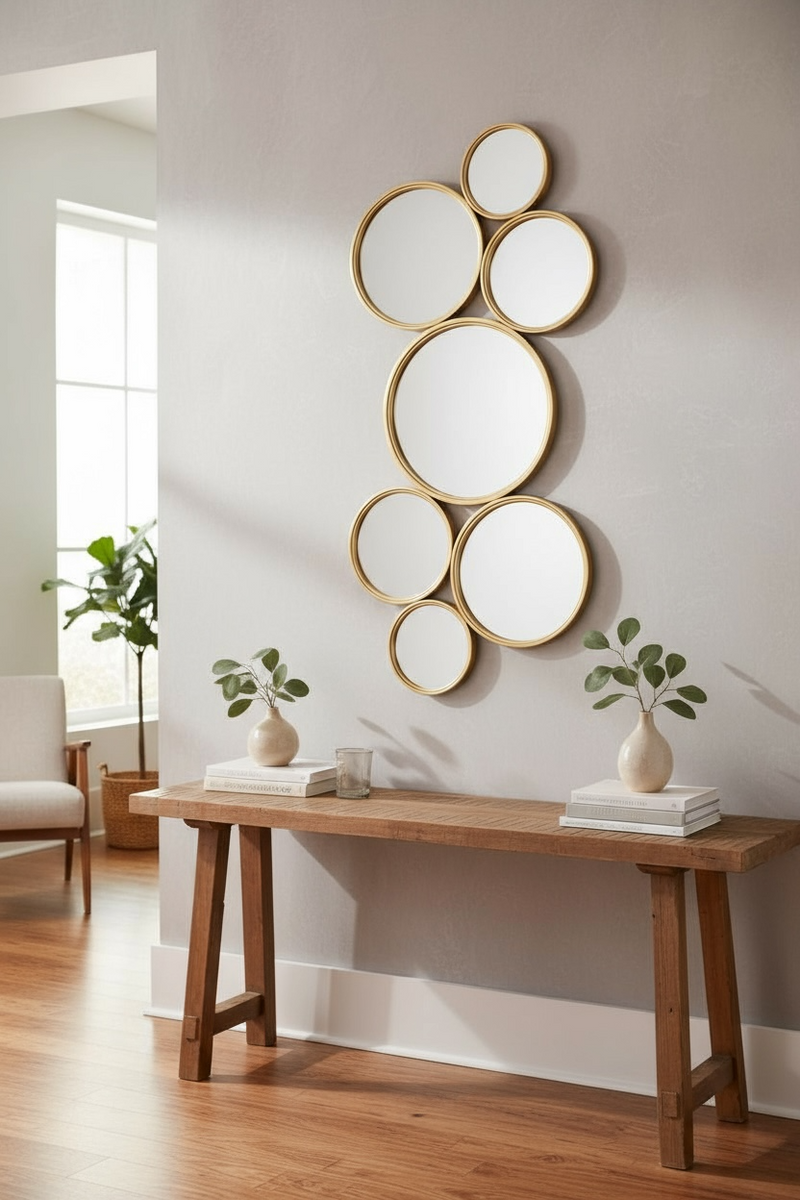 Bubble Blast Decorative Mirror| Metal Frame Mirrors - Mirrorwalla