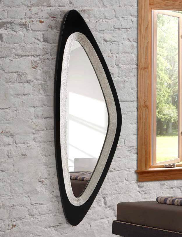 Long Black Oval Mirror | Long Mirror - Mirrorwalla