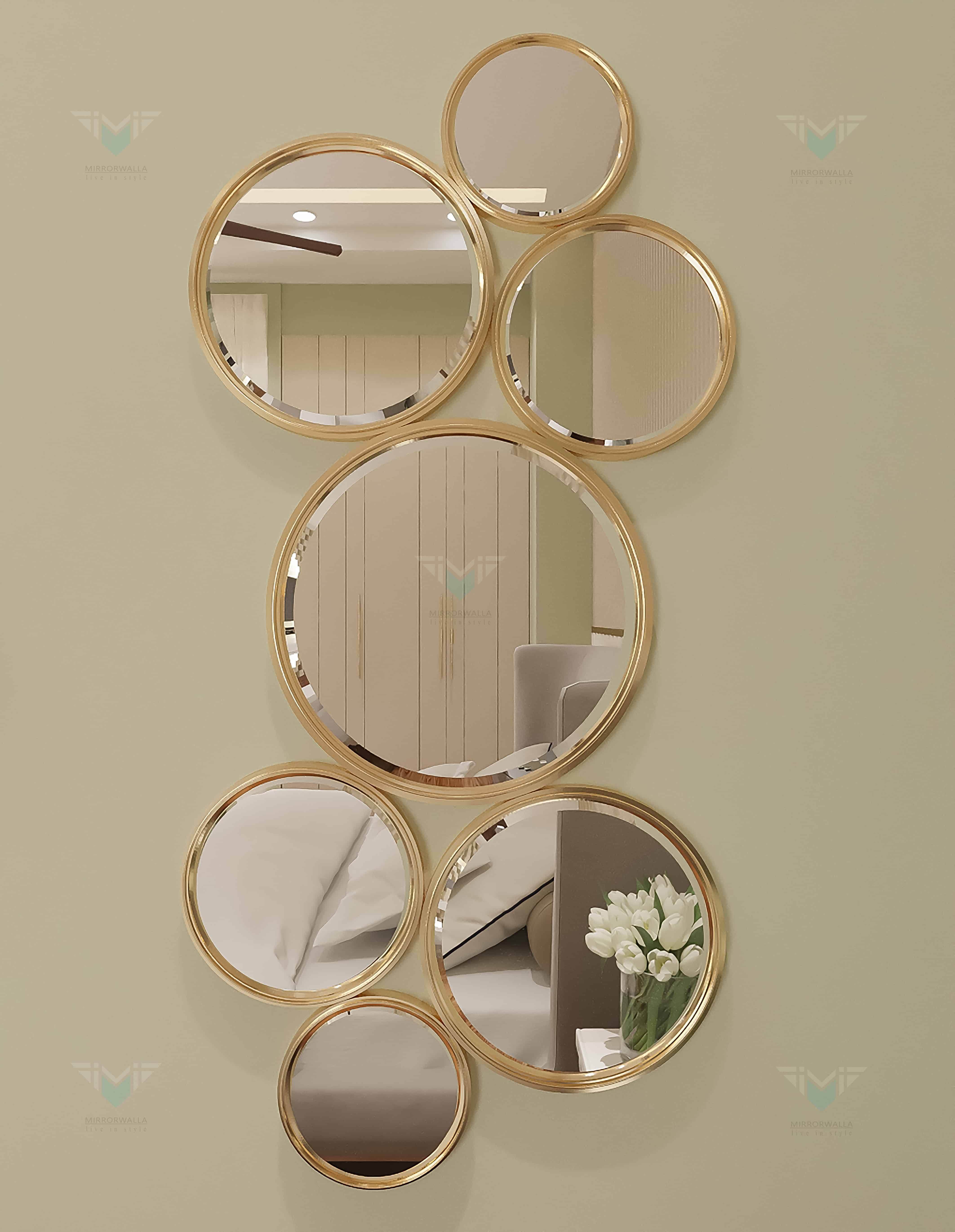 Bubble Blast Decorative Mirror| Metal Frame Mirrors - Mirrorwalla