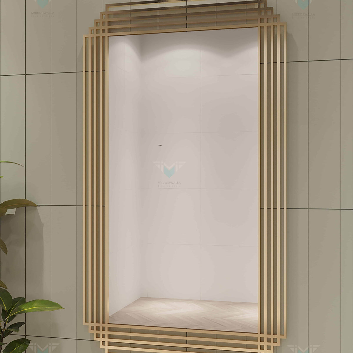 Gold Decorative Mirror | Buy Modern Mirrors- Mirrorwalla